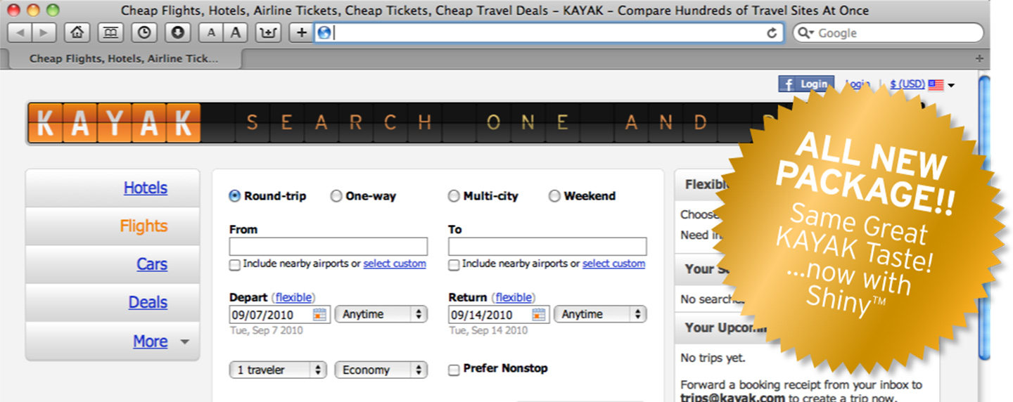 All New KAYAK. Now With Shiny™. - Travel Hacker Blog